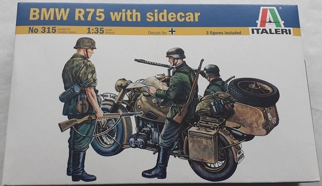 ITALERI 1/35 SCALE BMW R75 With Sidecar (no.315) £9.04 - PicClick UK