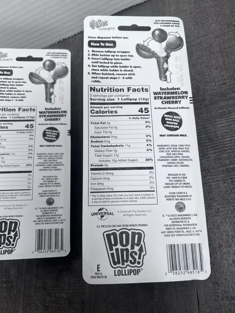 WICKED THE MOVIE Glinda Elphaba Pop Ups! Flix Candy Lollipop Holder Lot ...