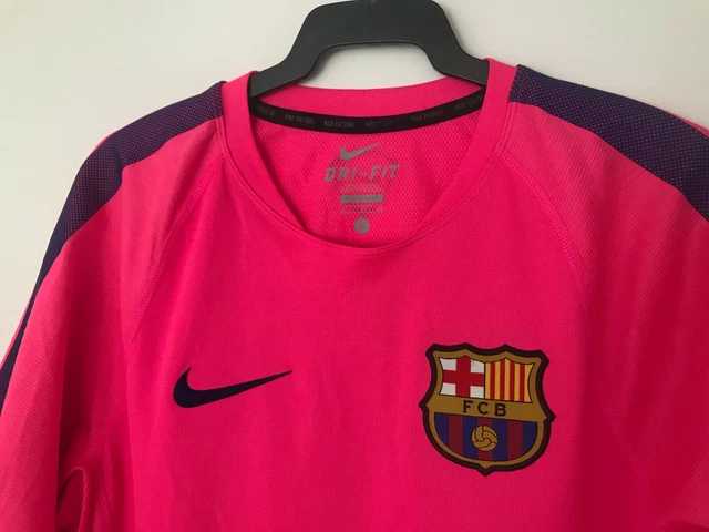 SHIRT PINK 2015 FC Barcelona Training fcb FCBarcelona with rubber lines ...