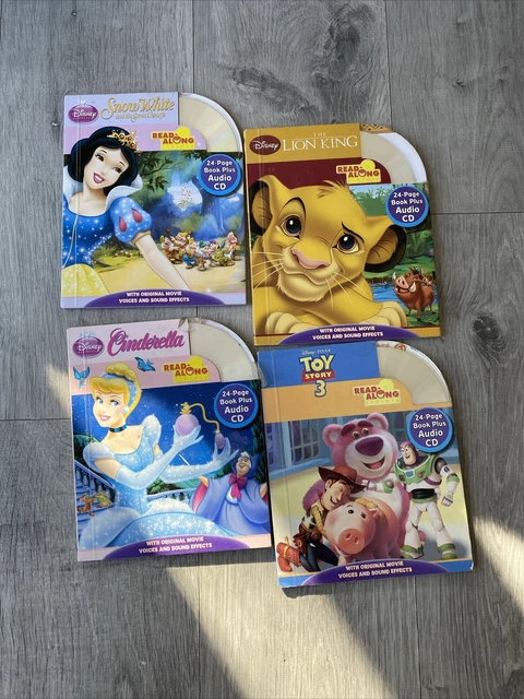 4 X Disney Read Along CDs, Snow White, Cinderella, The Lion King , Toy ...