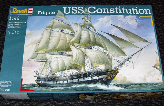 REVELL USS CONSTITUTION MODEL No. 05602 1/96 SCALE NEW UNSTARTED VERY ...