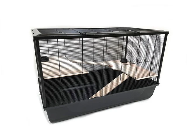 MEGA CAGE A Hamster Cage Souris Cage à Rongeur 100 x 54 X 61 CM Noir ...
