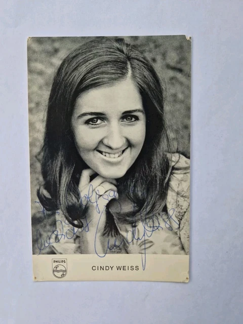 ORIGINAL AUTOGRAMMKARTE VON der Deutschen Schlagersängerin Cindy Weiss ...