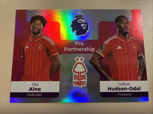 TOPPS PREMIER LEAGUE 2026 PRO PARTNERSHIP AINA/HUDSON-ODOI Card 375 ...