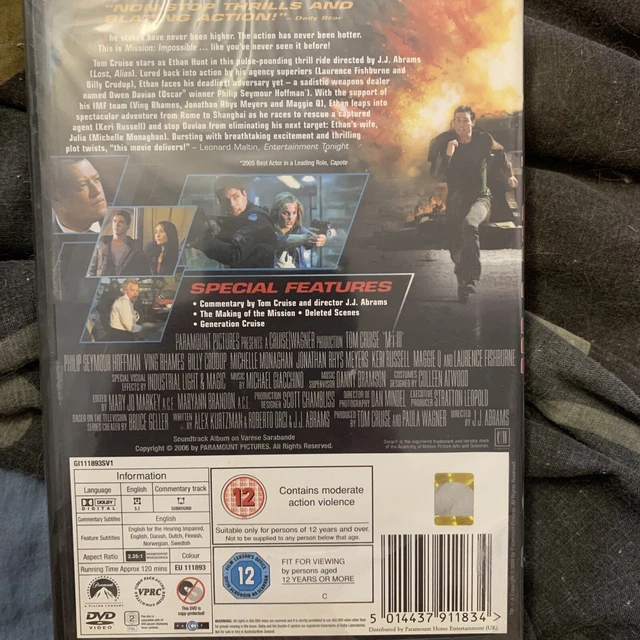 MISSION IMPOSSIBLE 3 (DVD, 2006)R2 (b84/1)ukimport Free Postage $30.00 ...