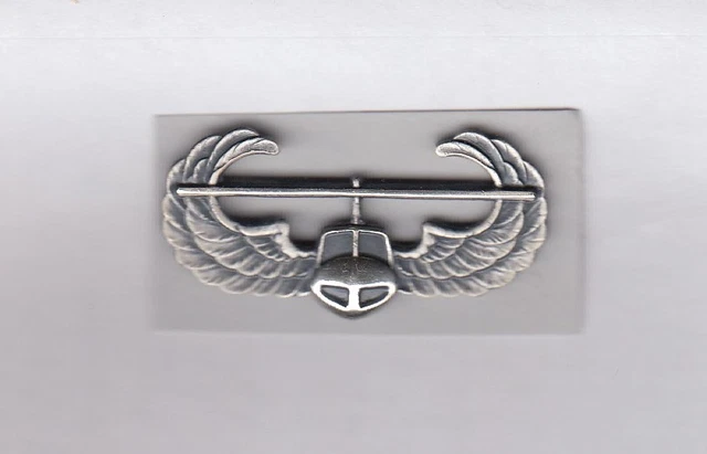US ARMY AIR Assault wing fullsized brushed ~1.5" uniform badge award c ...