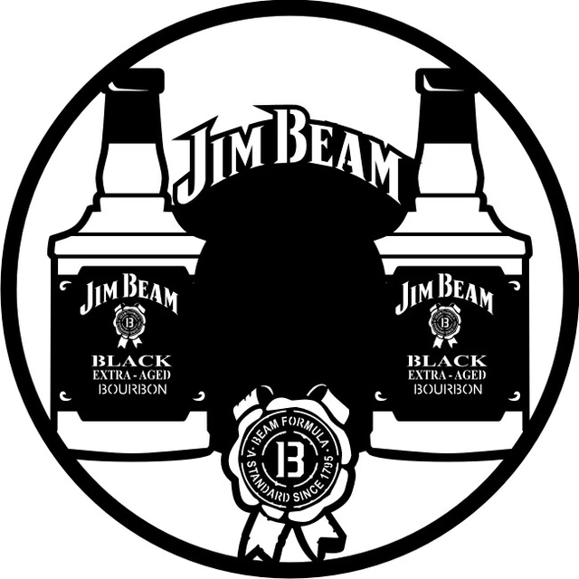 DXF CDR AND EPS File For CNC Plasma or Laser Cut - Jim Beam Clock Lot £ ...