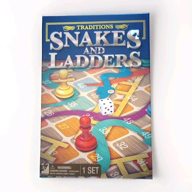 TRADITIONS SNAKES AND Ladders Classic Board Game Kids Strategy -Brand ...