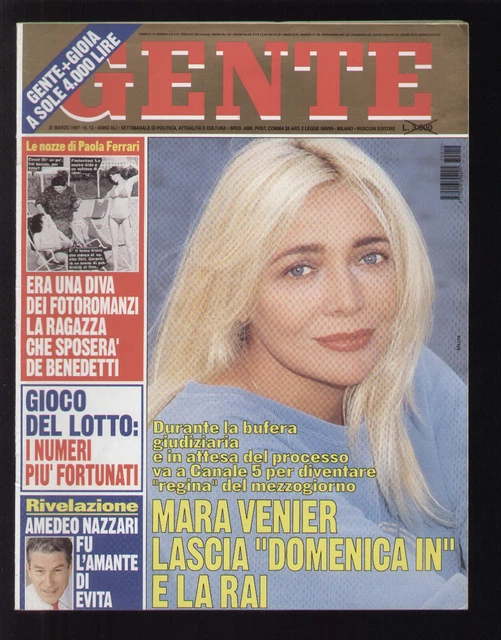 GENTE 12/1997 Mara Venier Paola Ferrari Lady Diana William Henry ...
