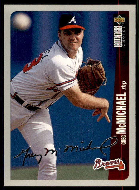 1996 COLLECTOR'S CHOICE Argent Signature Greg McMichael Atlanta Braves ...