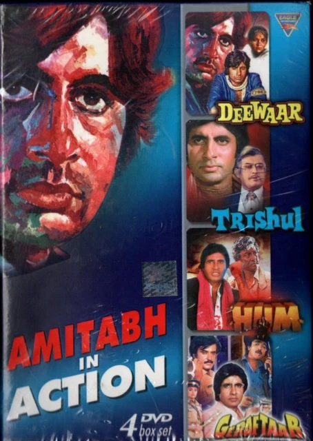 DEEWAAR - TRISHUL - Hum - Geraftaar - Amitabh Bachchan 4 Dvds English ...