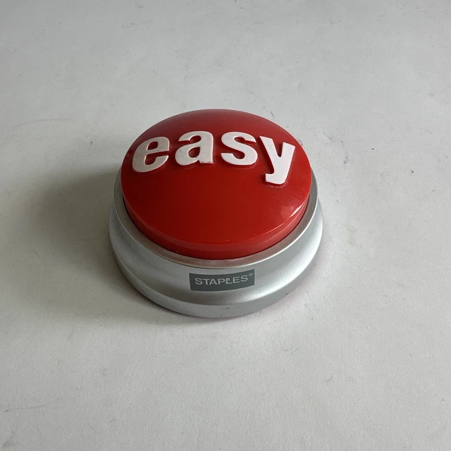 STAPLES THAT WAS Easy Talking Easy Button Red - Works!! Batteries ...