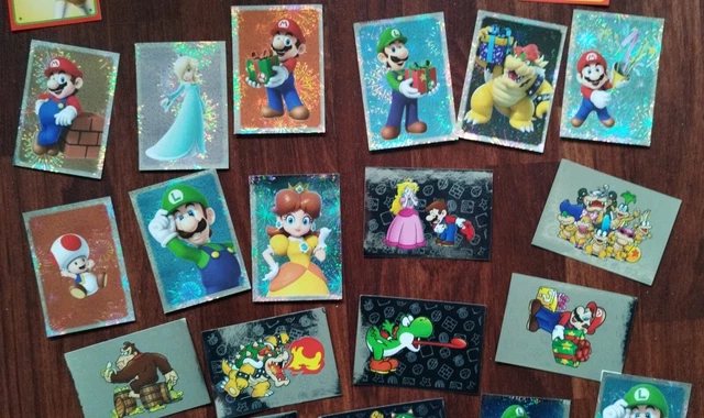 LOT + DE 30 cartes SUPER MARIO PANINI NINTENDO trading cards dont 3 ed ...