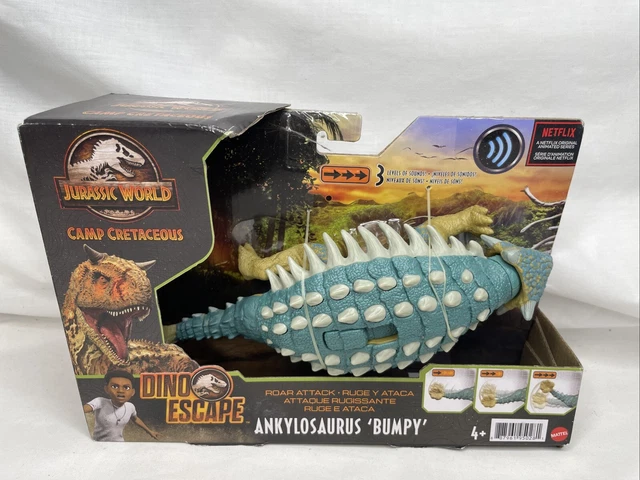 JURASSIC WORLD CAMP Cretaceous Roar Attack Ankylosaurus Bumpy Action ...