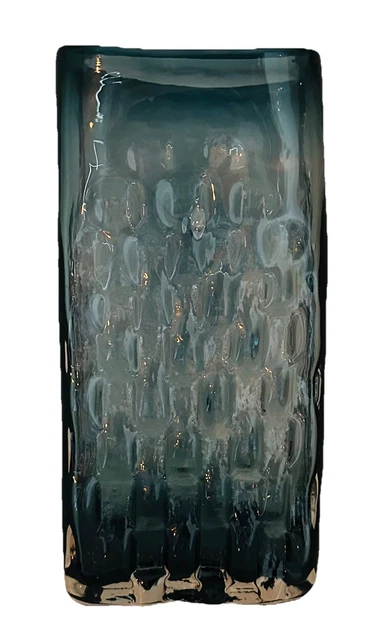 WHITEFRIARS BASKET WEAVE Vase Geoffrey Baxter indigo Pattern Number ...