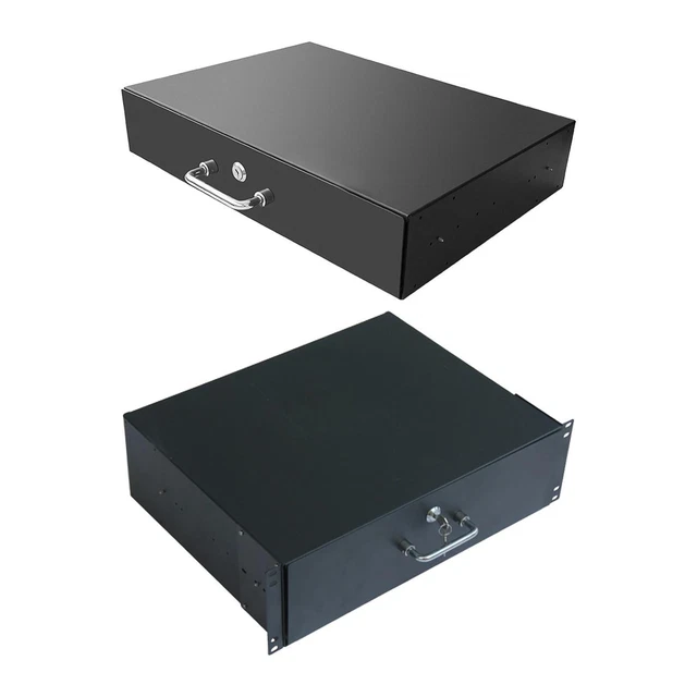 SLIDING AND LOCKABLE Server Rack Drawer Sliding Pull Out Drawer for 19 ...