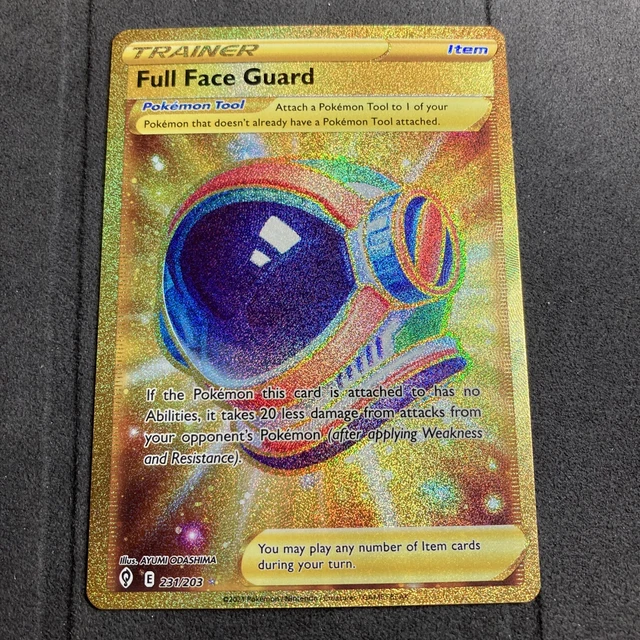 POKEMON TCG EVOLVING Skies Full Face Guard Secret Rare Trainer 231/203 ...