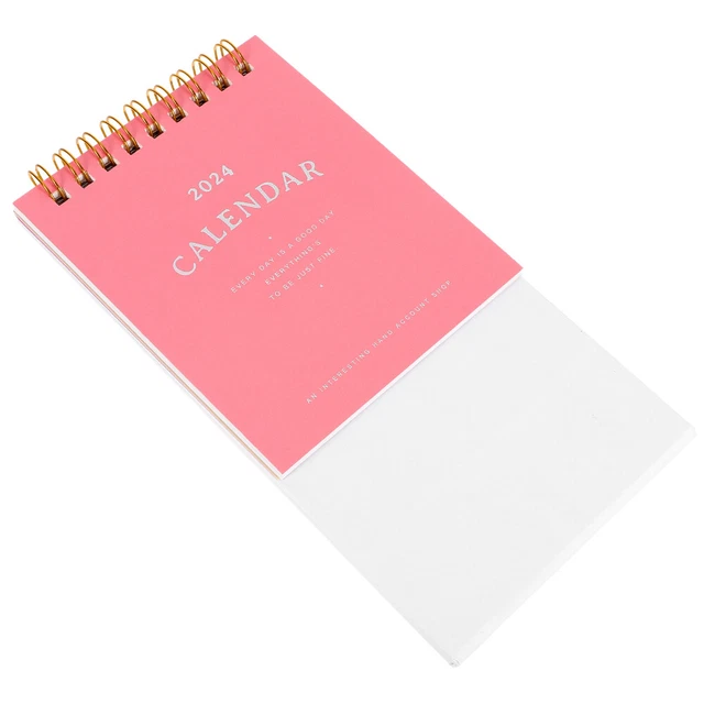 STANDING DESK CALENDARS Desk Coil Notepad 2024 Lunar Calendar Vertical ...