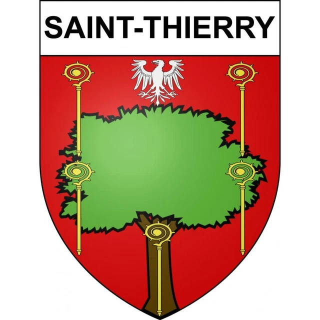 SAINT-THIERRY 51 VILLE sticker blason écusson autocollant adhésif EUR 3,99 - PicClick FR