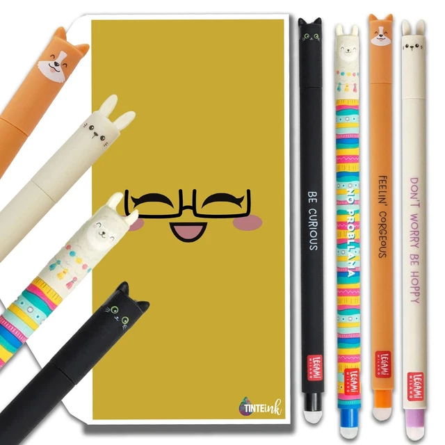 LEGAMI GEL PENS Erasable - Cute Farmyard Set - Corgi, Bunny, Llama ...