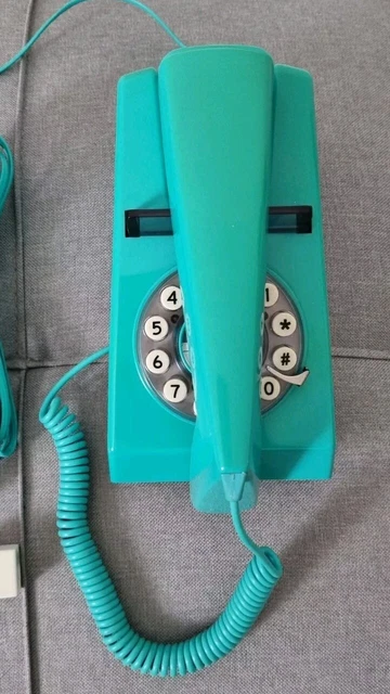 TRIMPHONE PUSH BUTTON Retro Style Landline in Turquoise Teal By Wild ...