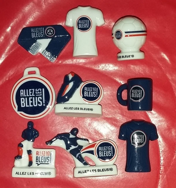 SÉRIE COMPLÈTE FÈVES allez les bleus foot maillot tasse écharpe EUR 11 ...