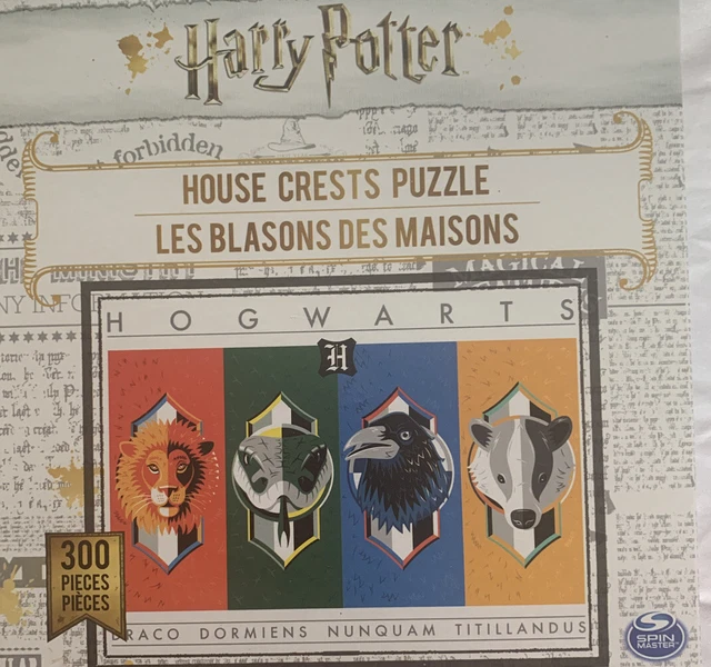 HARRY POTTER HOUSE Crests Hogwarts 300-Piece Jigsaw Puzzle - NEW - Free ...