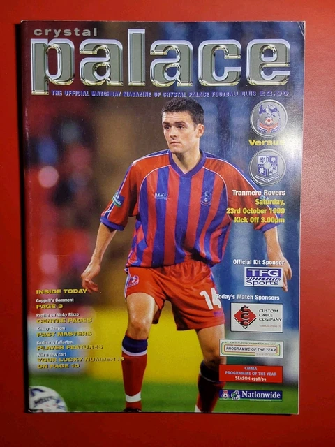 CRYSTAL PALACE V Tranmere Rovers 23rd October 1999 £3.31 - PicClick UK