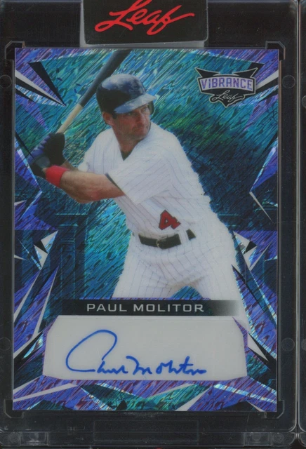2023 LEAF VIBRANCE Shimmer Purple #BAPM1 Paul Molitor 4/5 Auto Autograph $74.19 - PicClick CA