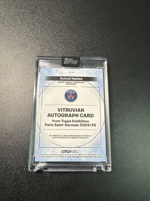 ACHRAF HAKIMI /5 Autograph Auto VI-AH - 2024-25 Topps Exhibition Paris ...