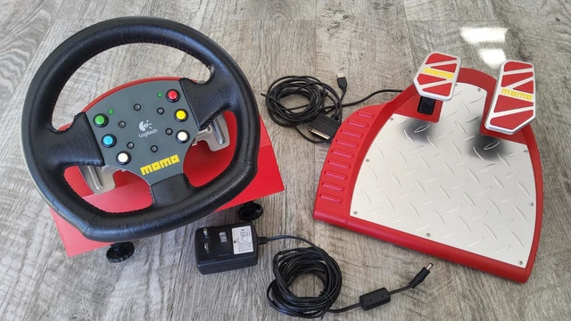 LOGITECH MOMO FORCE Steering Wheel & Pedals (Red Rare Edition) £100.00 ...