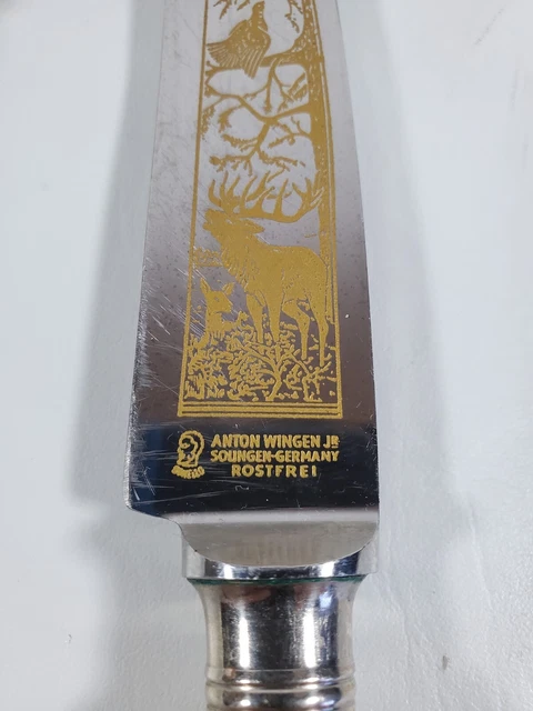 VINTAGE ANTON WINGEN Jr Rostrei Stag Handle 3 Piece Carving Set ...