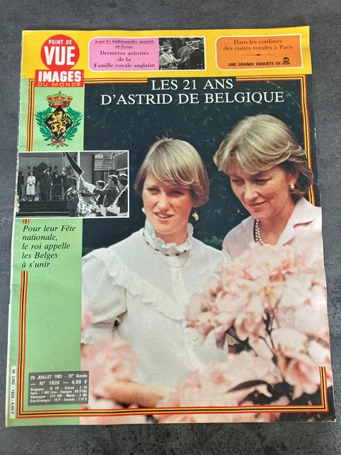 POINT DE VUE N°1826 29/07/1983 les 21 ans d Astrid de Belgique J74 EUR ...