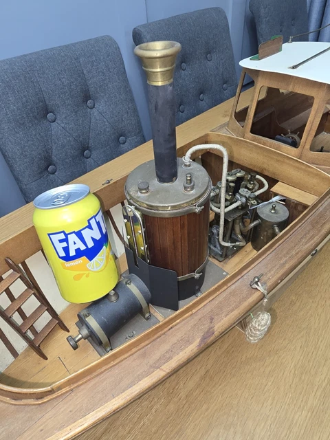 BARCA A VAPORE live 2 cilindri radiocomandata vintage Krick Victoria ...