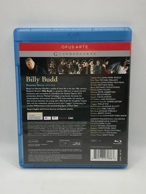 BENJAMIN BRITTEN: BILLY Budd Used Blu-Ray Opera Mark Elder $17.99 ...
