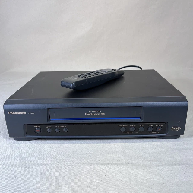 PANASONIC PV-7401 VHS VCR Omnivision Blue Line 4 Head w/Remote Tested ...