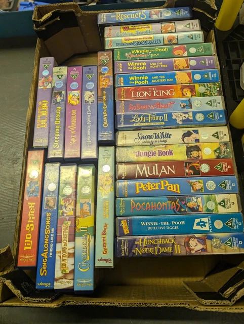 DISNEY VHS JOB Lot Winnie The Pooh Mulan Peter Pan Pocahontas Dumbo ...
