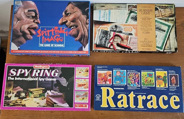 VINTAGE FAMILY BOARD Game Bundle: Spitting Image, Spy Ring, Ratrace £39 ...