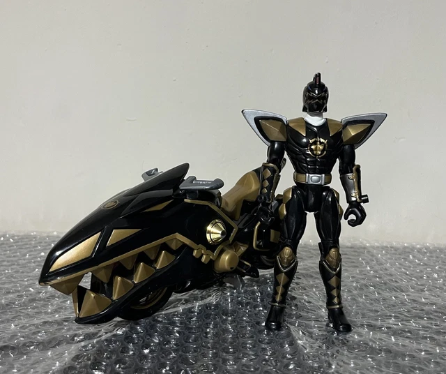 POWER RANGERS DINO Thunder Black Raptor Cycle Bike With Figure Bandai £ ...