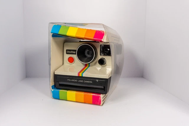 VINTAGE POLAROID SX-70 One Step Rainbow Stripe Land Camera w/ Manual ...