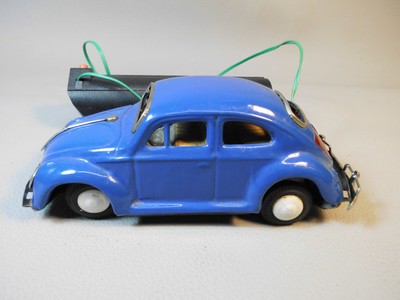VW BEETLE BLUE 60s with Remote Control Japan Tin Toy Tin Car Tin Sheet ...