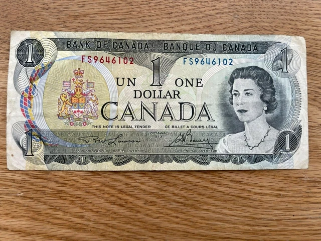BANK OF CANADA One Dollar Bank Note Queen Elizabeth EUR 1,13 - PicClick FR