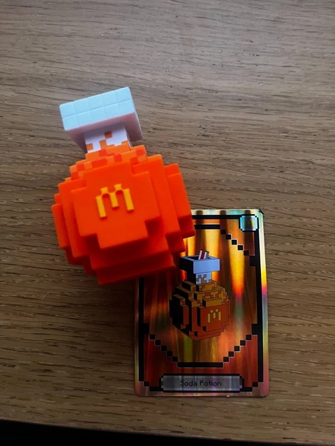 MCDONALD'S MINECRAFT MOVIE Meal Toy- soda potion, With unused code. £3. ...