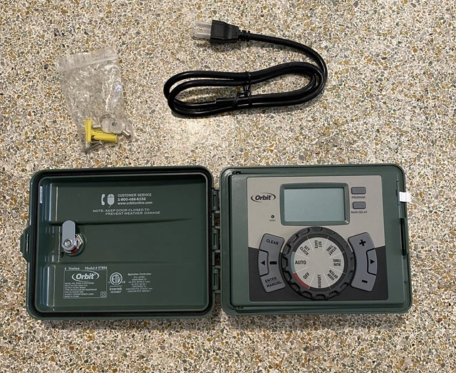 ORBIT MODEL 57894 4-Station Outdoor Swing Panel Sprinkler System Timer ...