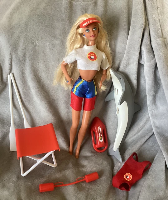 Vintage 1994 Baywatch Barbie Lifeguard Doll Clothes Dolphin