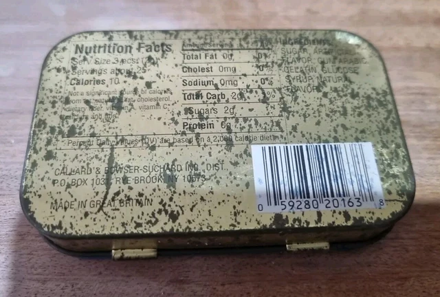 VINTAGE ALTOIDS ORIGINAL Curiously Strong Wintergreen Mints Tin 50g ...