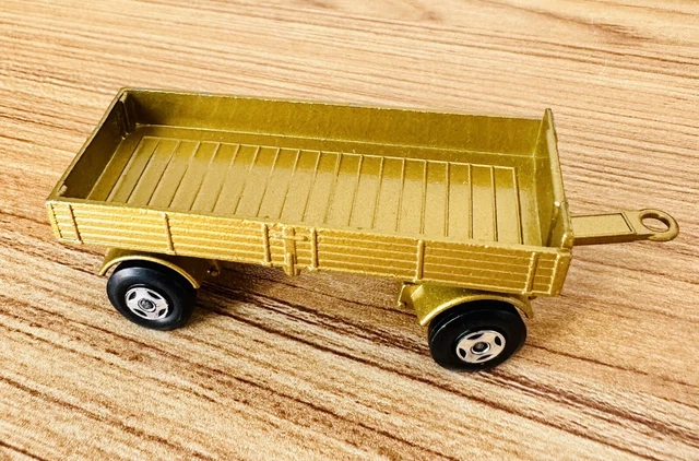 VINTAGE 1976 MATCHBOX Lesney Gold Mercedes Trailer Hay Wagon Diecast ...