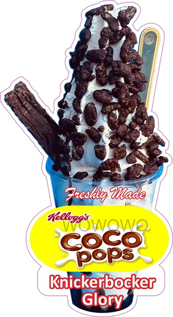 ICE CREAM VAN sticker Coco pops flake 99 knickerbocker glory sundae kbg ...