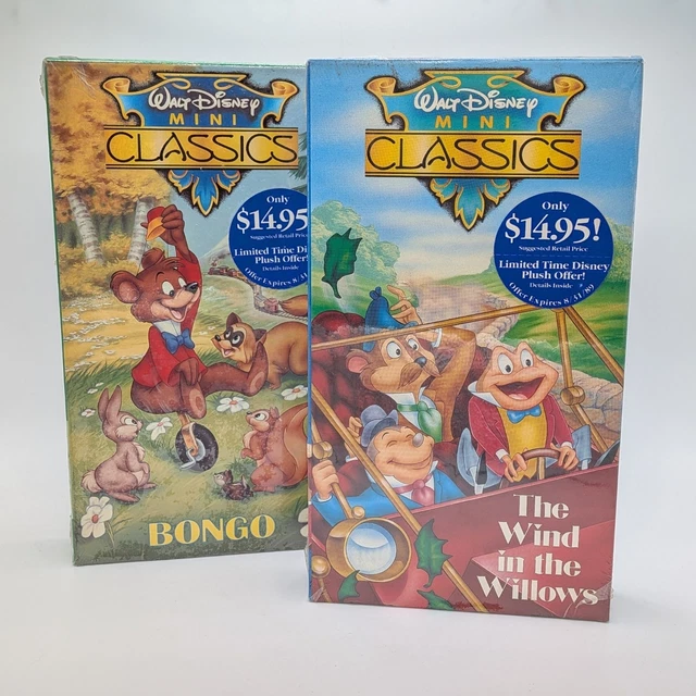 Vhs Walt Disney Mini Classics Bongo Wind In The Willows Both New