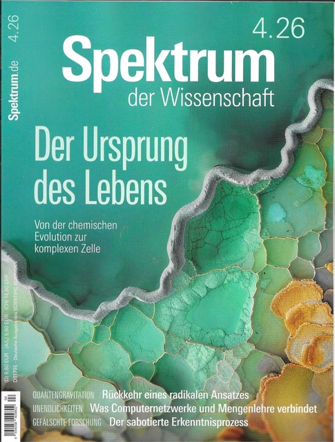 SPEKTRUM DER WISSENSCHAFT Magazine 4.26, Avril 2026. De l’Origine de la ...